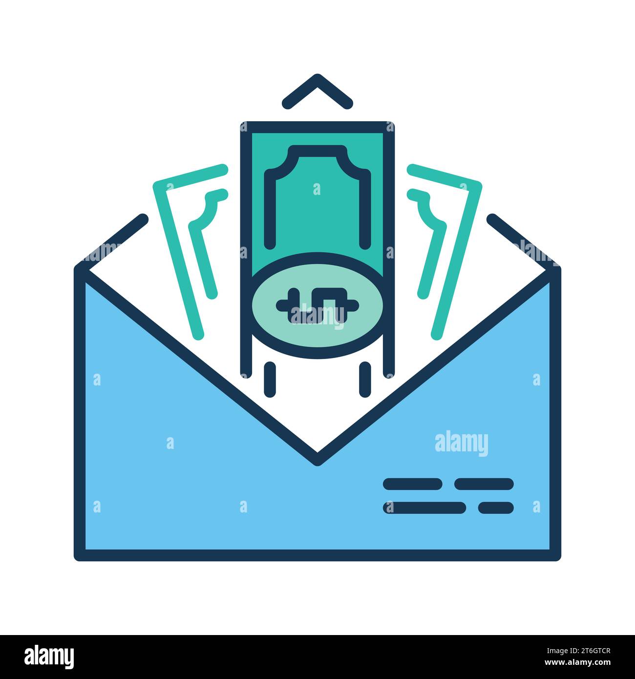 Money in Envelope vector Dollar Bribe concept colored icon or symbol ...