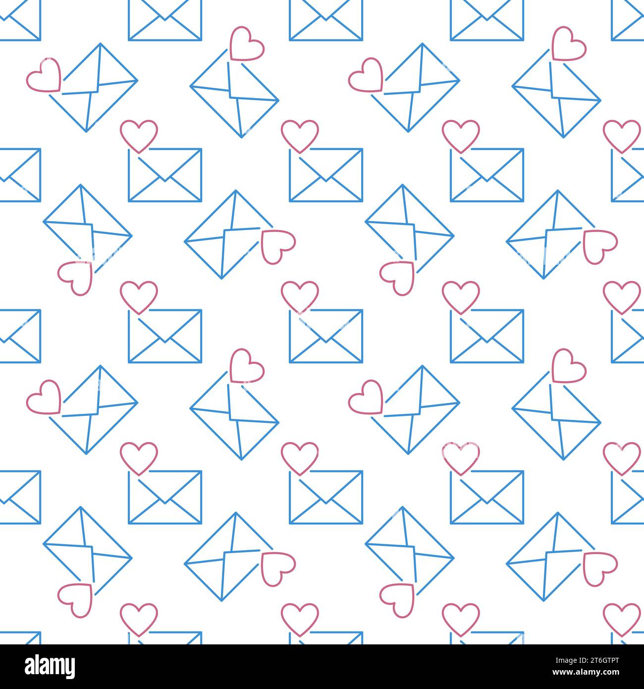 Envelope with Heart vector Email Like Button concept linear seamless ...