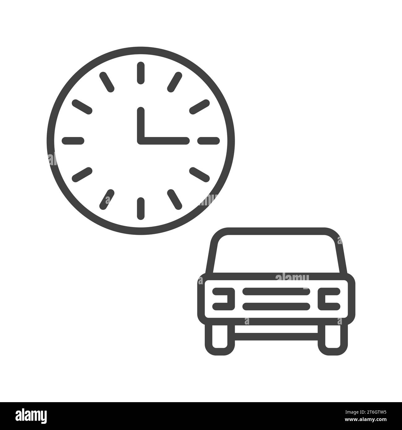 Car parking and clock Stock Vector Images - Alamy