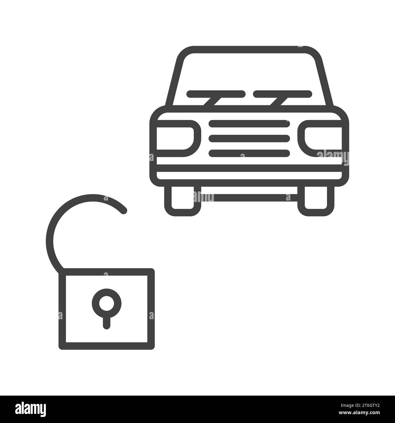Opened Car vector Carsharing concept outline icon or symbol Stock ...