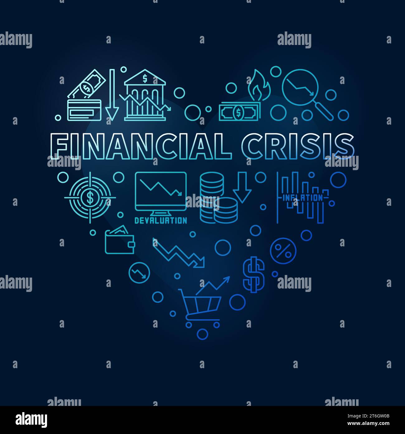 Economic crisis line color Stock Vector Images - Alamy