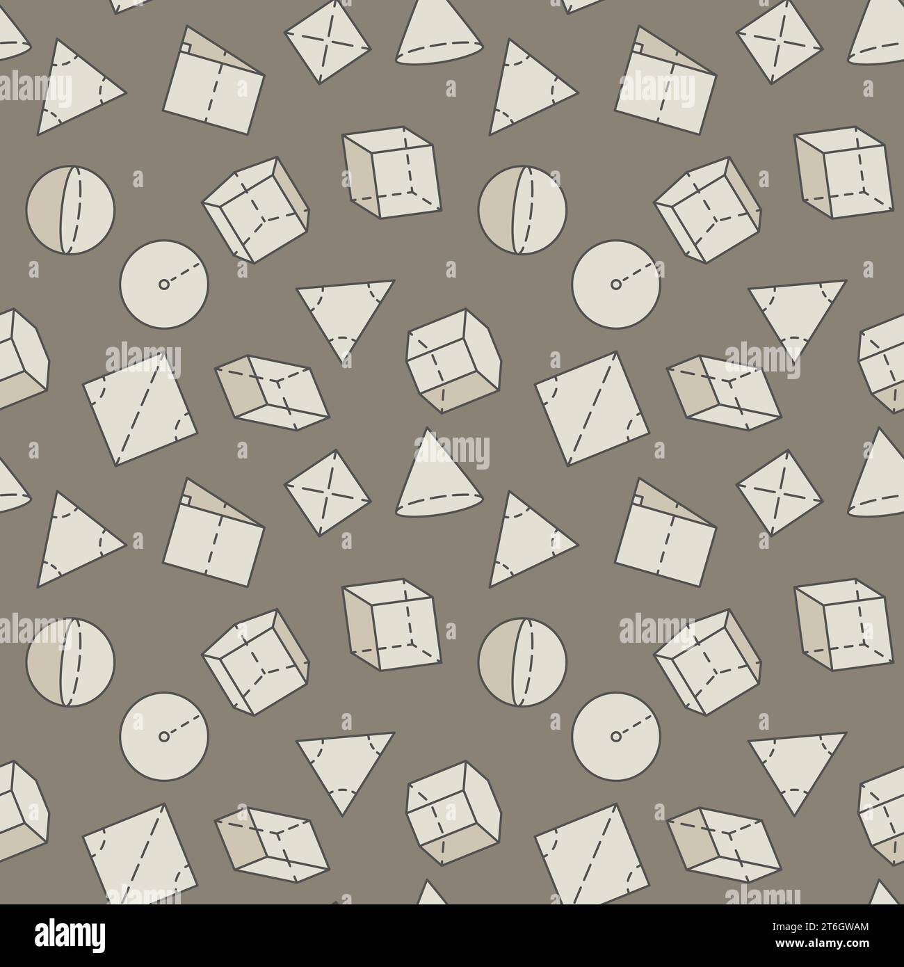 Geometric Shapes and Figures creative seamless pattern. Geometry ...