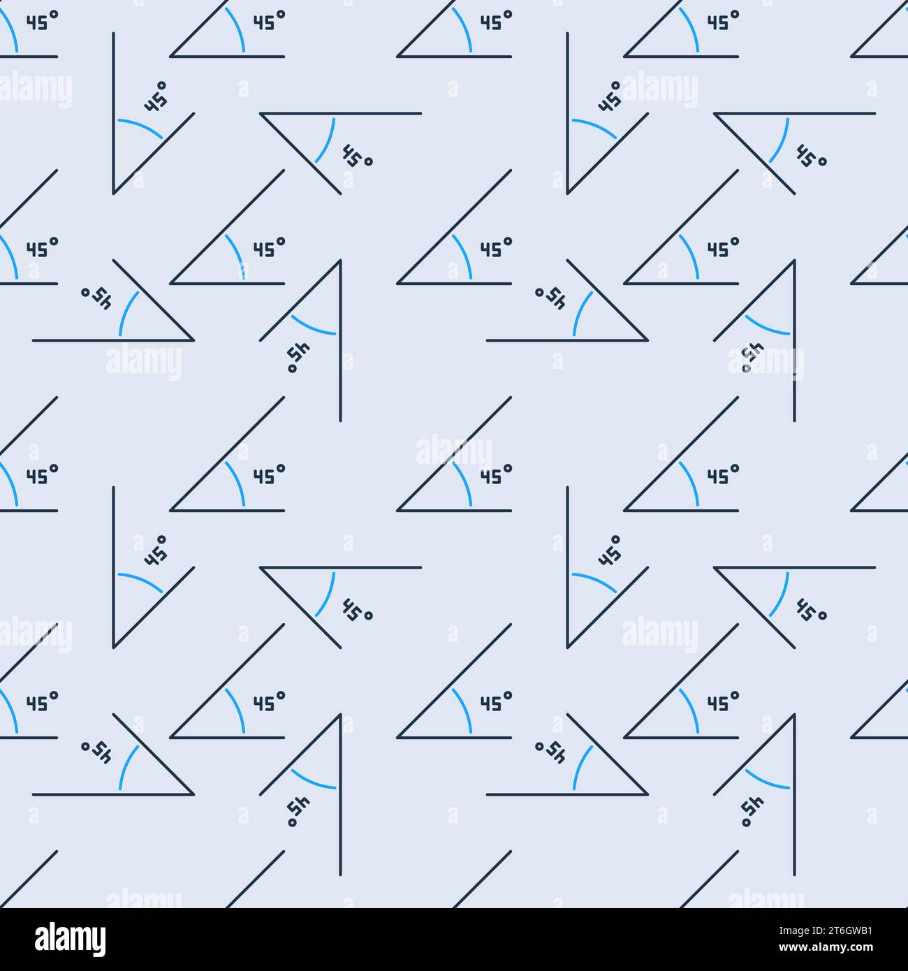 45 Degree Angle vector Math concept colored seamless pattern Stock ...