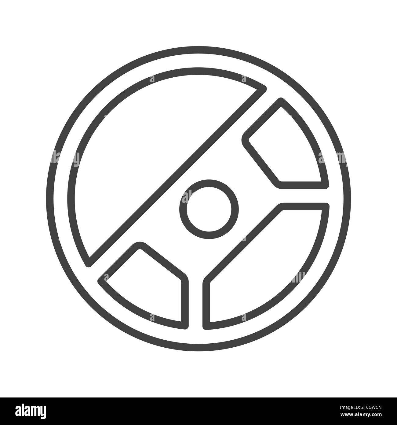Steering Wheel vector Automobile or Drive concept icon or sign in thin ...