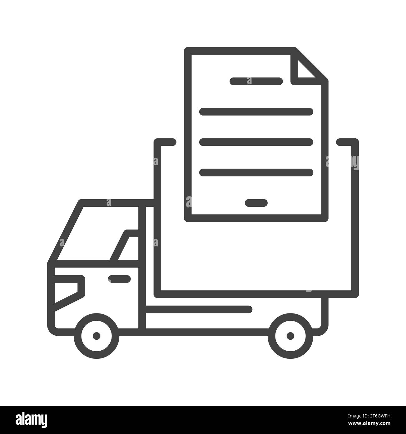 Delivery Truck Documents vector concept linear icon or symbol Stock ...