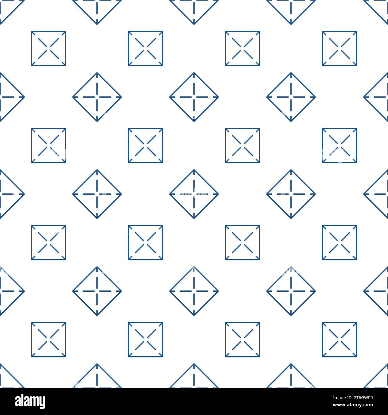 Square Geometric Shape Linear Seamless Pattern Vector Geometry And Mathematics Concept