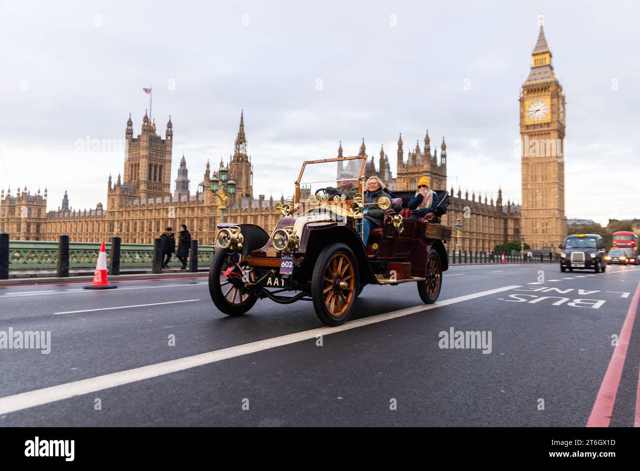 1905 Renault car participating in the London to Brighton veteran car ...