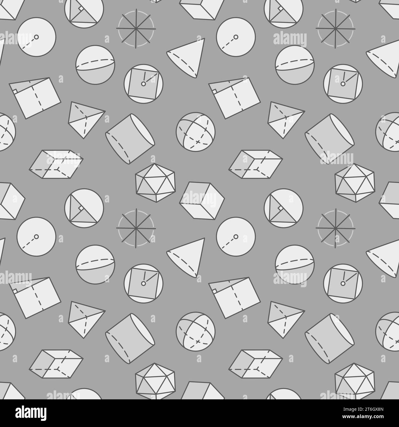 Mathematics Figures colored vector seamless pattern - Geometry ...