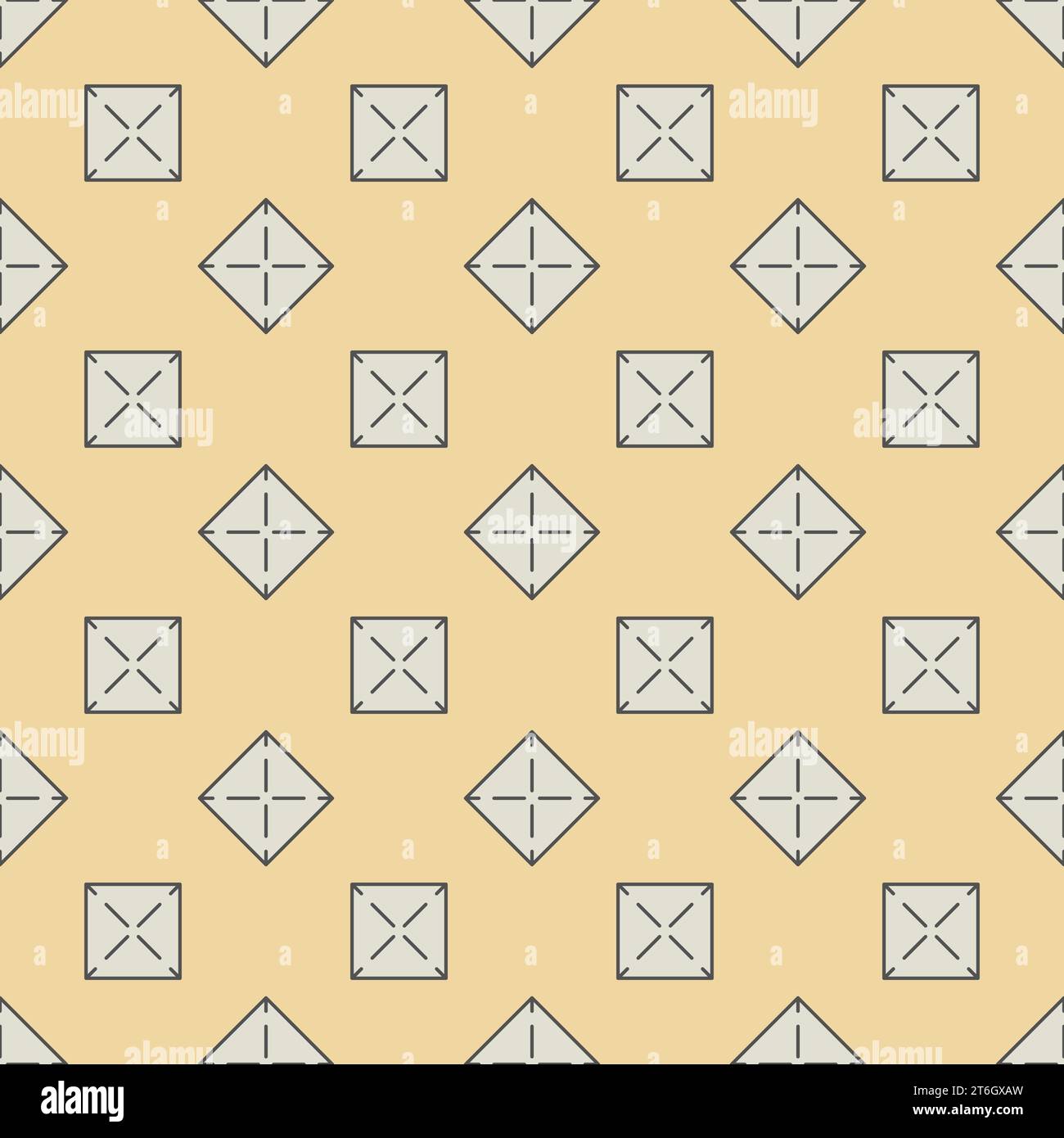 Square Geometric Shape vector modern seamless pattern. Geometry and ...