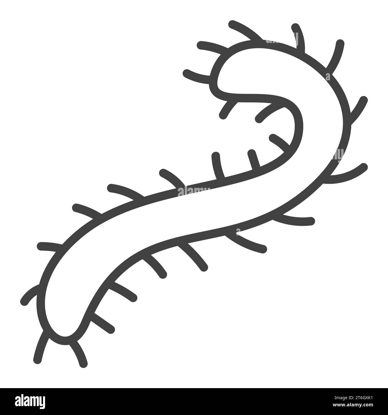 Danger Bacteria vector concept icon or sign in thin line style Stock ...