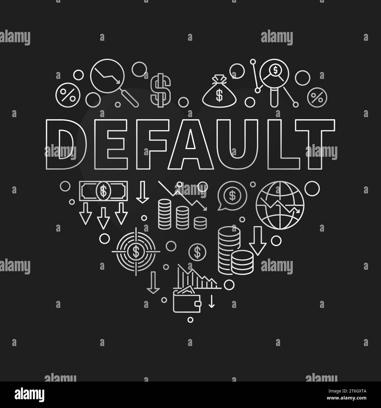 Default vector concept silver heart shaped banner - Finance ...