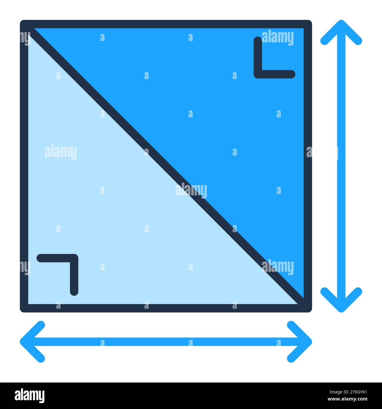 2D Square Geometric Shape vector Math concept colored icon or logo ...