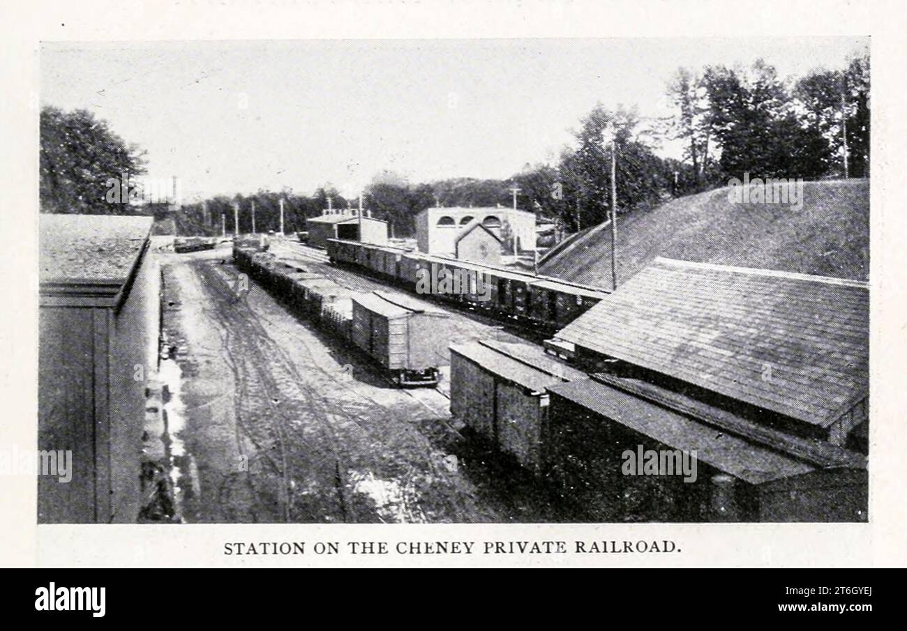 Station on the Cheney Private railroad Cheney Brothers Mills South ...