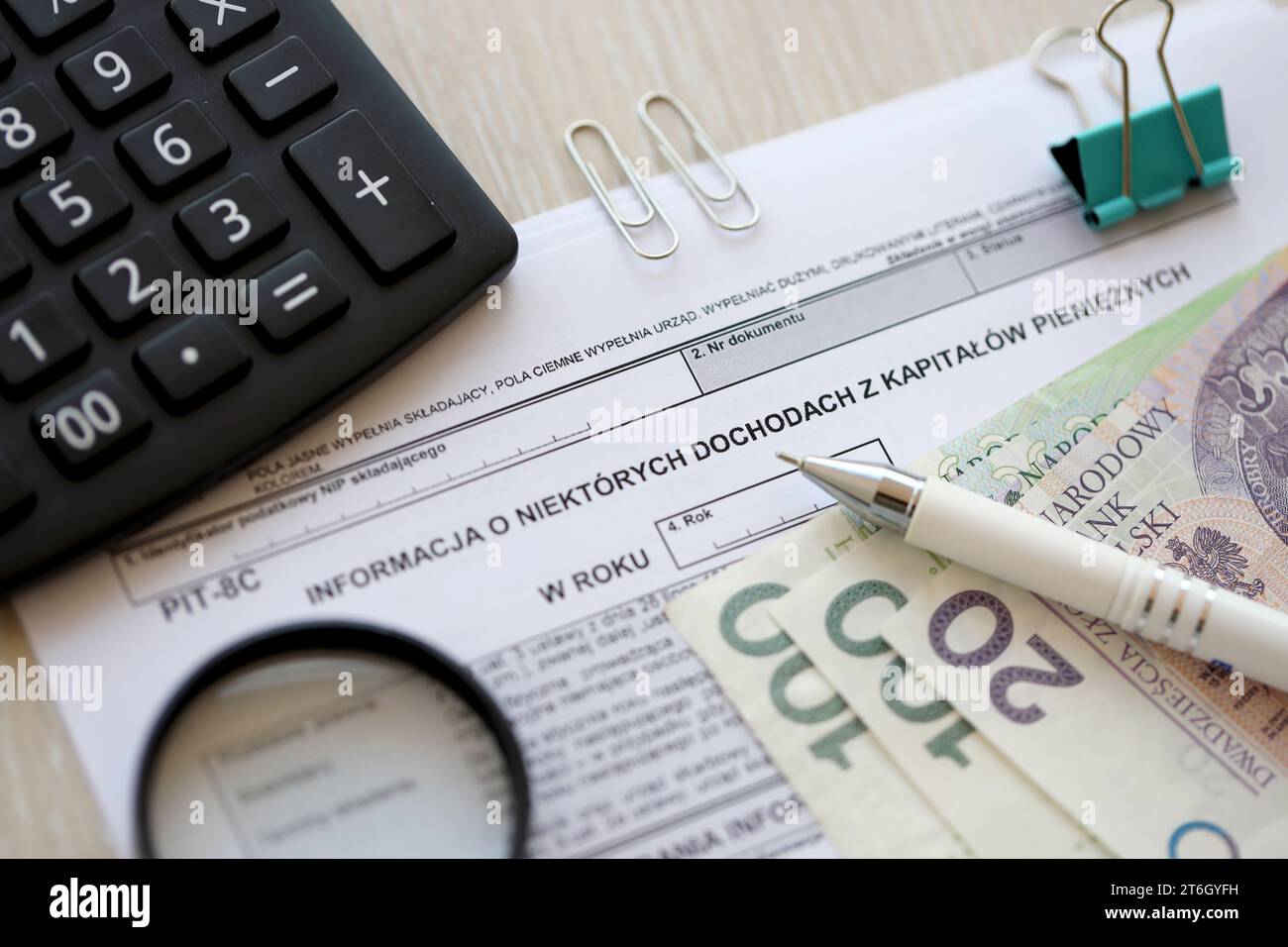 Information about some income from monetary capital, PIT-8C form on ...