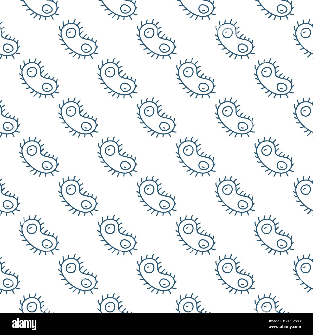 Dangerous bacteria vector Genetics concept linear seamless pattern ...