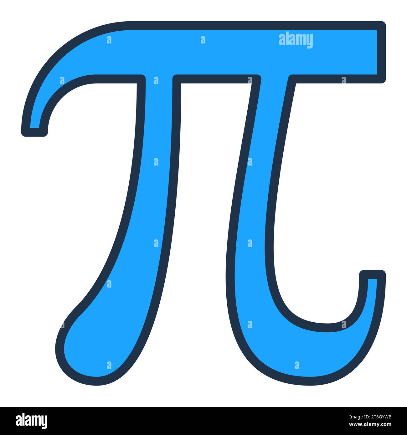Pi Symbol vector Mathematics concept blue icon or design element Stock ...