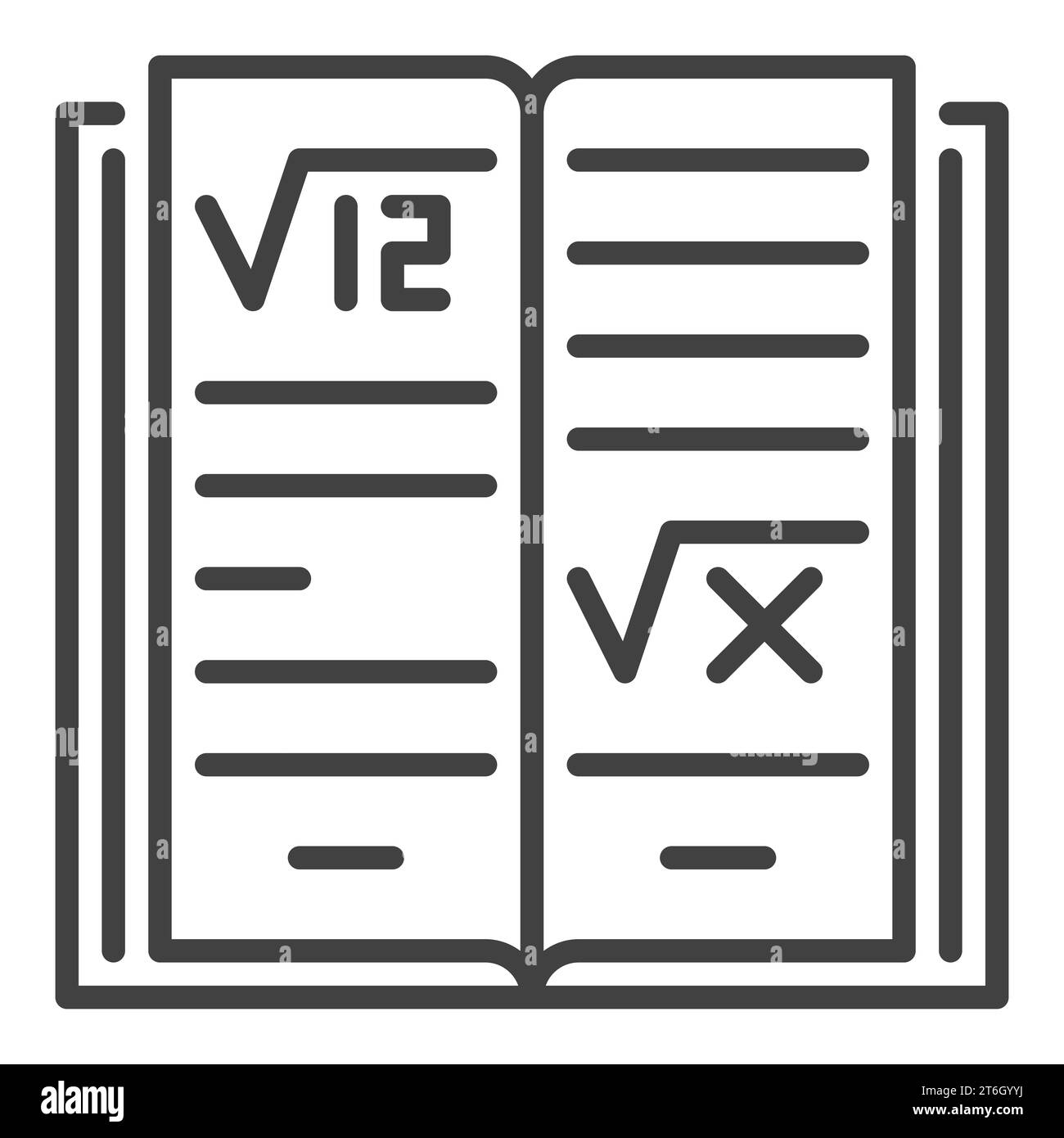 Mathematics Book vector Math Education and Learning concept outline ...