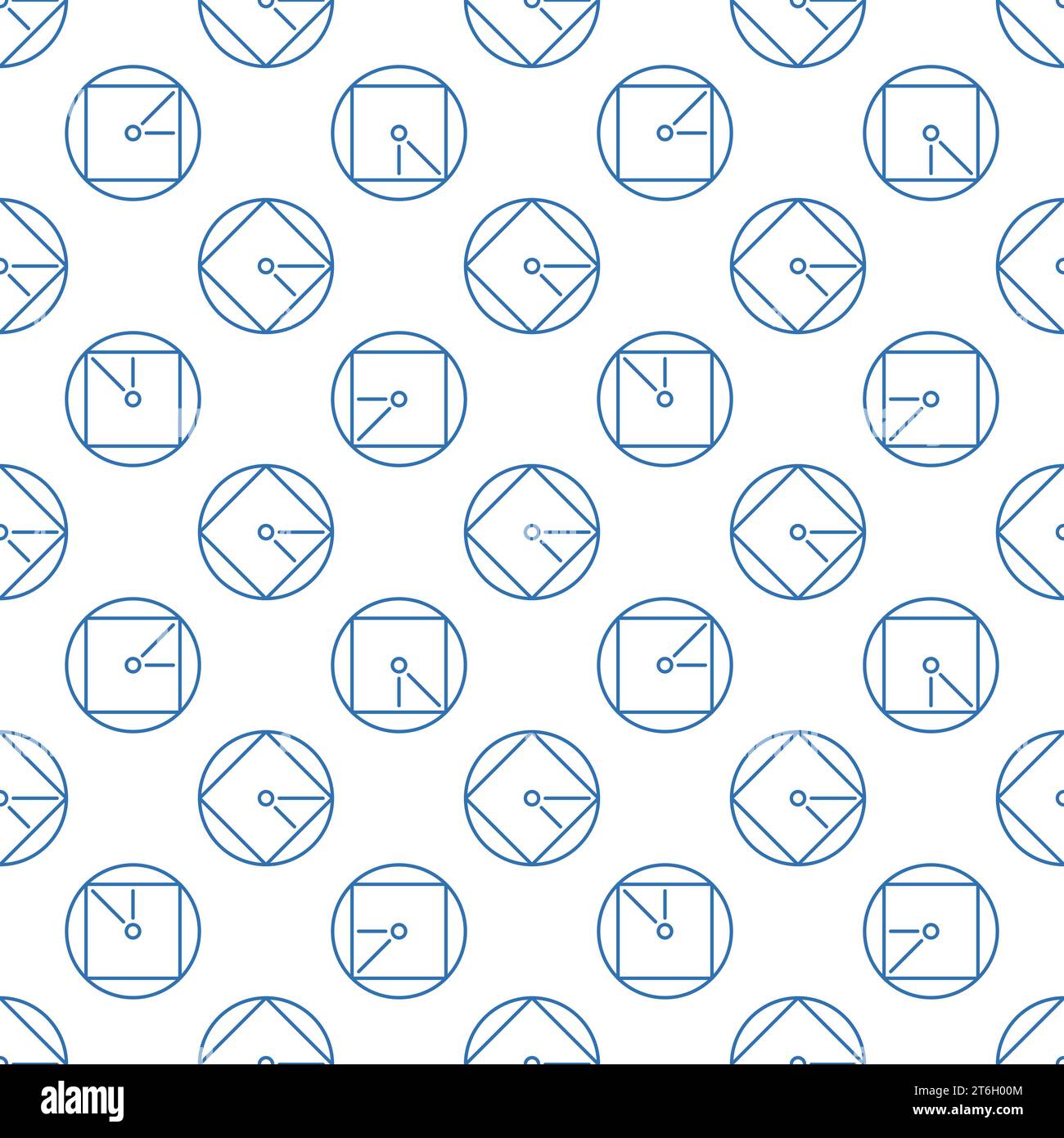 Geometry vector outline seamless pattern. Concept background with ...