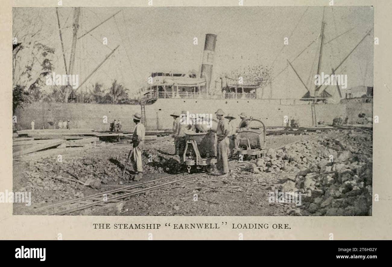The Steamship Earnwell Loading Ore from the Article RAILROAD BUILDING ...