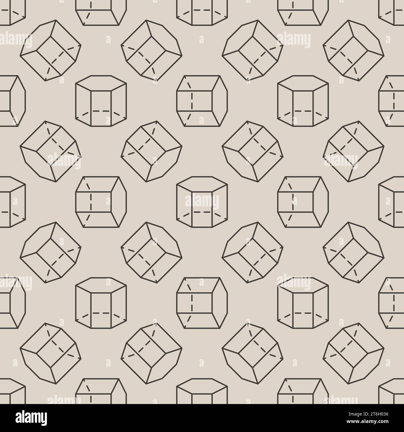 Geometry Education vector linear seamless pattern with Geometrical ...