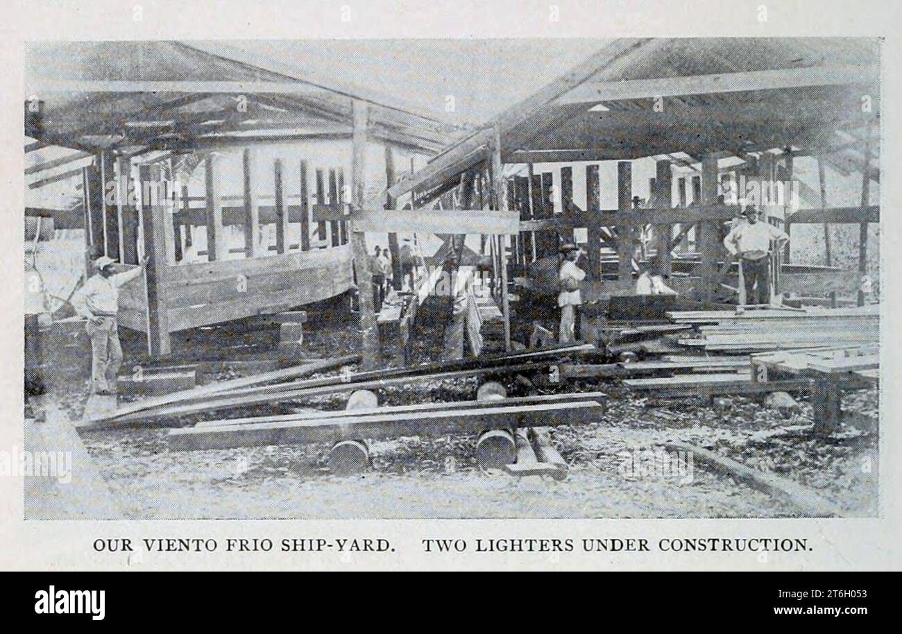 OUR VIENTO FRIO SHIP YARD. TWO LIGHTERS UNDER CONSTRUCTION from the ...