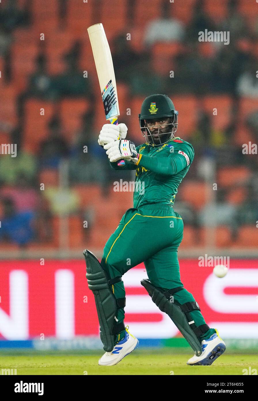 South Africa's captain Temba Bavuma bats during the ICC Men's Cricket ...