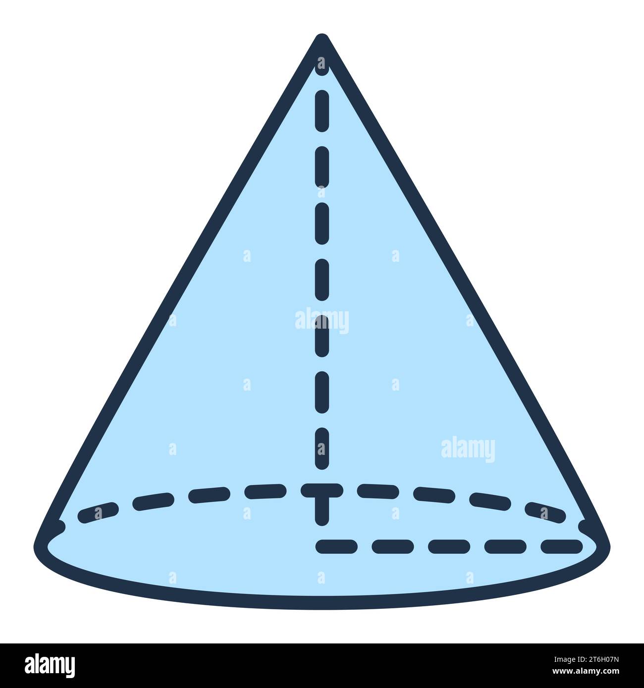 Cone vector Geometry and Mathematics concept blue icon or design ...