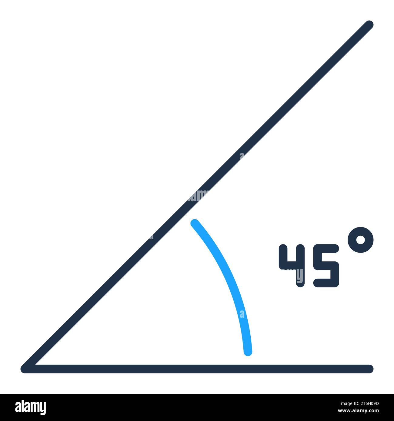 45 Degree Angle vector Math concept colored icon or design element ...