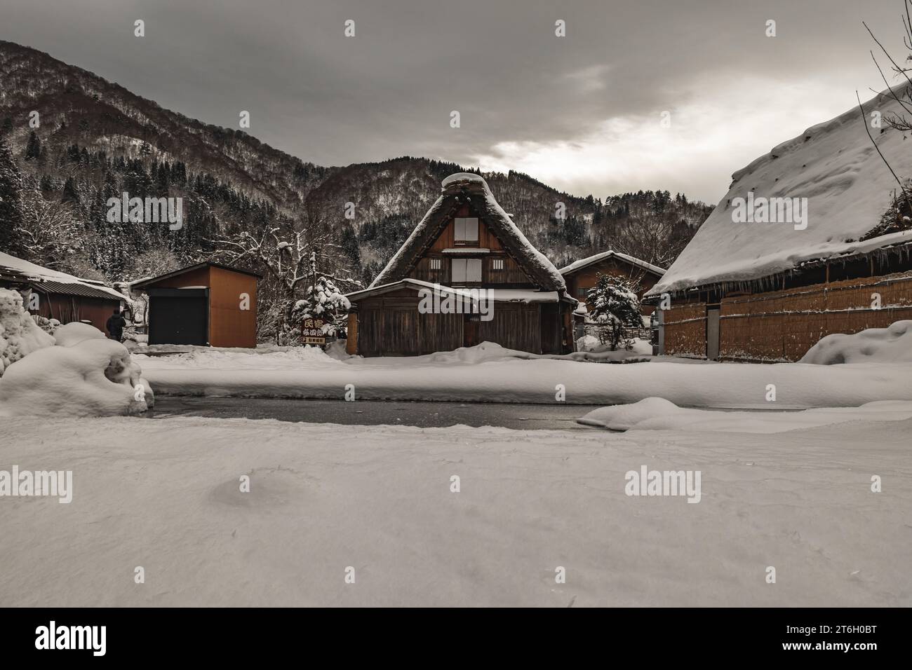 The snowy winter at Shirakawago, Prefecture Gifu, Japan, a UNESCO World ...