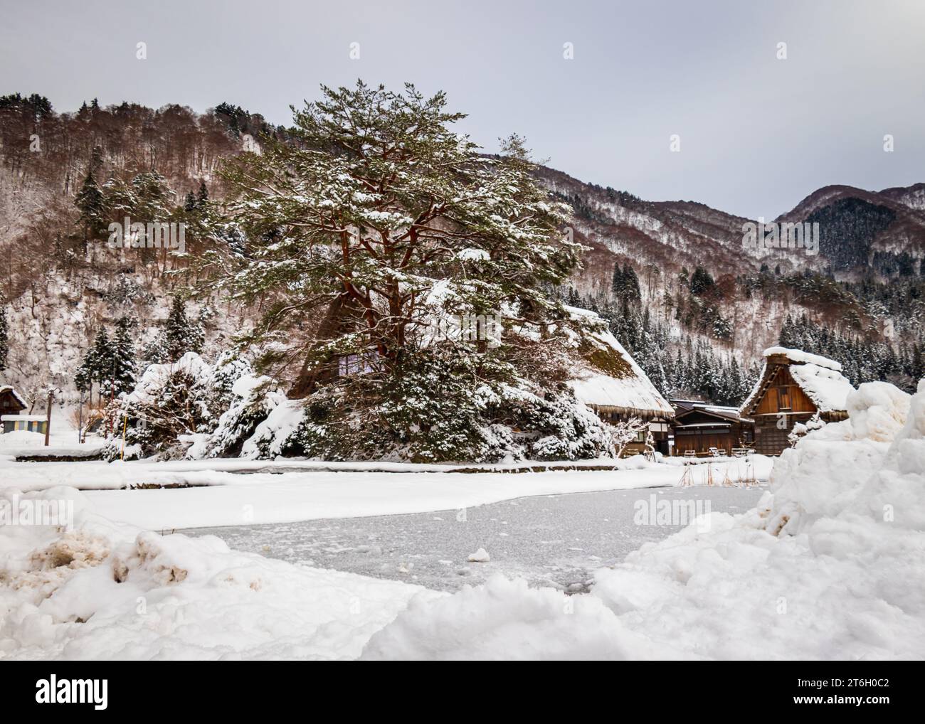 The snowy winter at Shirakawago, Prefecture Gifu, Japan, a UNESCO World ...