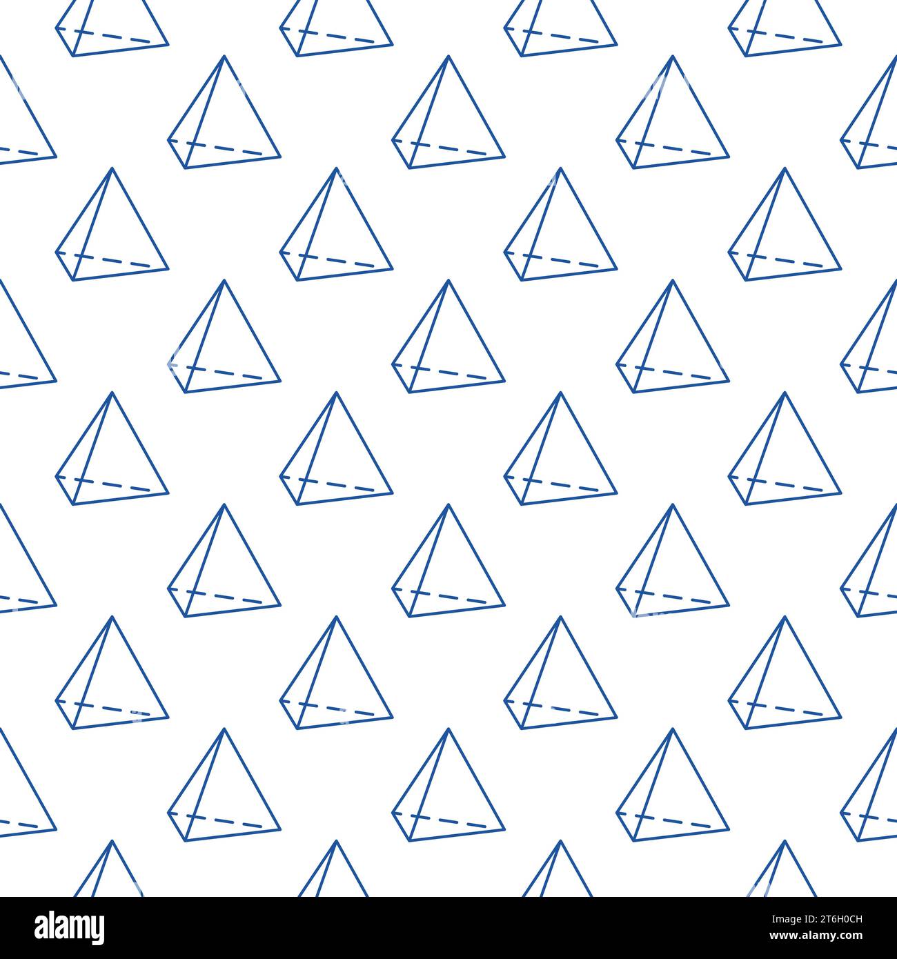 Tetrahedron Mathematics Figure linear seamless pattern. Geometry ...