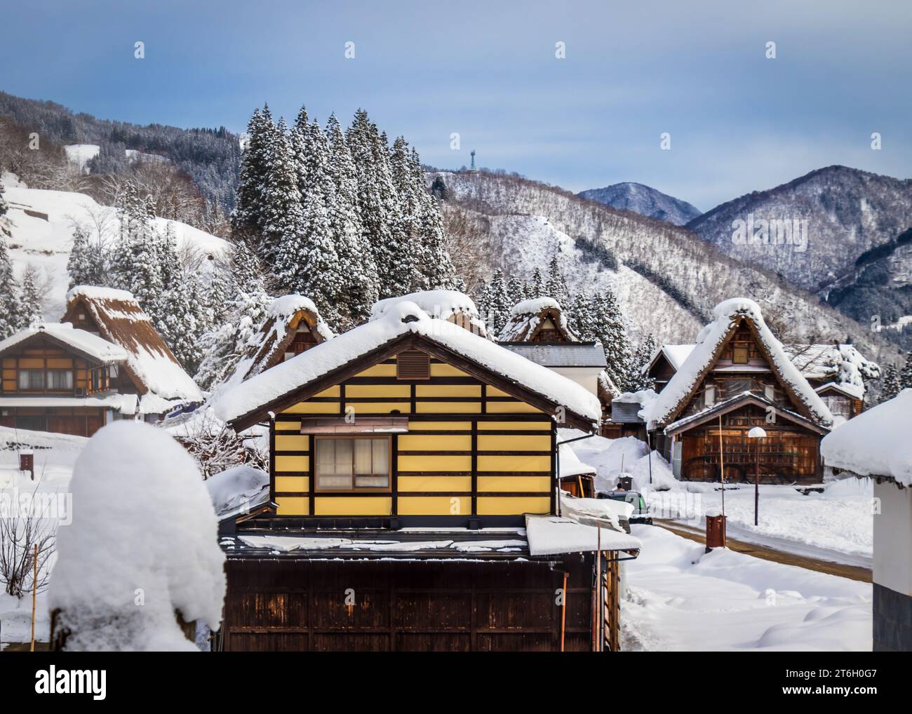 The snowy winter at Shirakawago, Prefecture Gifu, Japan, a UNESCO World ...