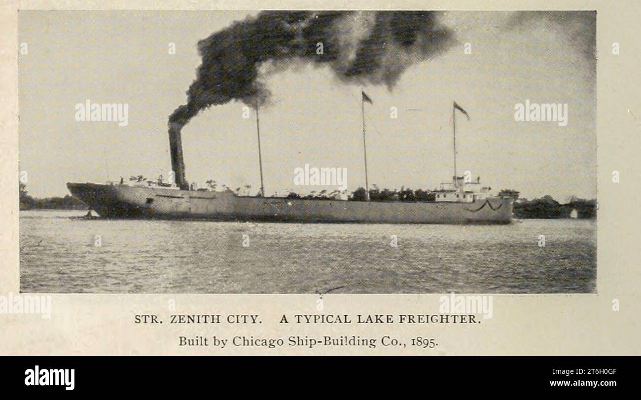 STR. ZENITH CITY. A TYPICAL LAKE FREIGHTER. Built by Chicago Ship ...