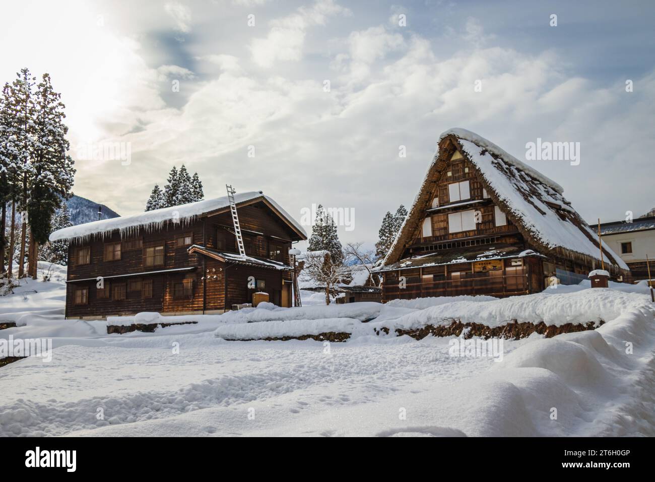 The snowy winter at Shirakawago, Prefecture Gifu, Japan, a UNESCO World ...