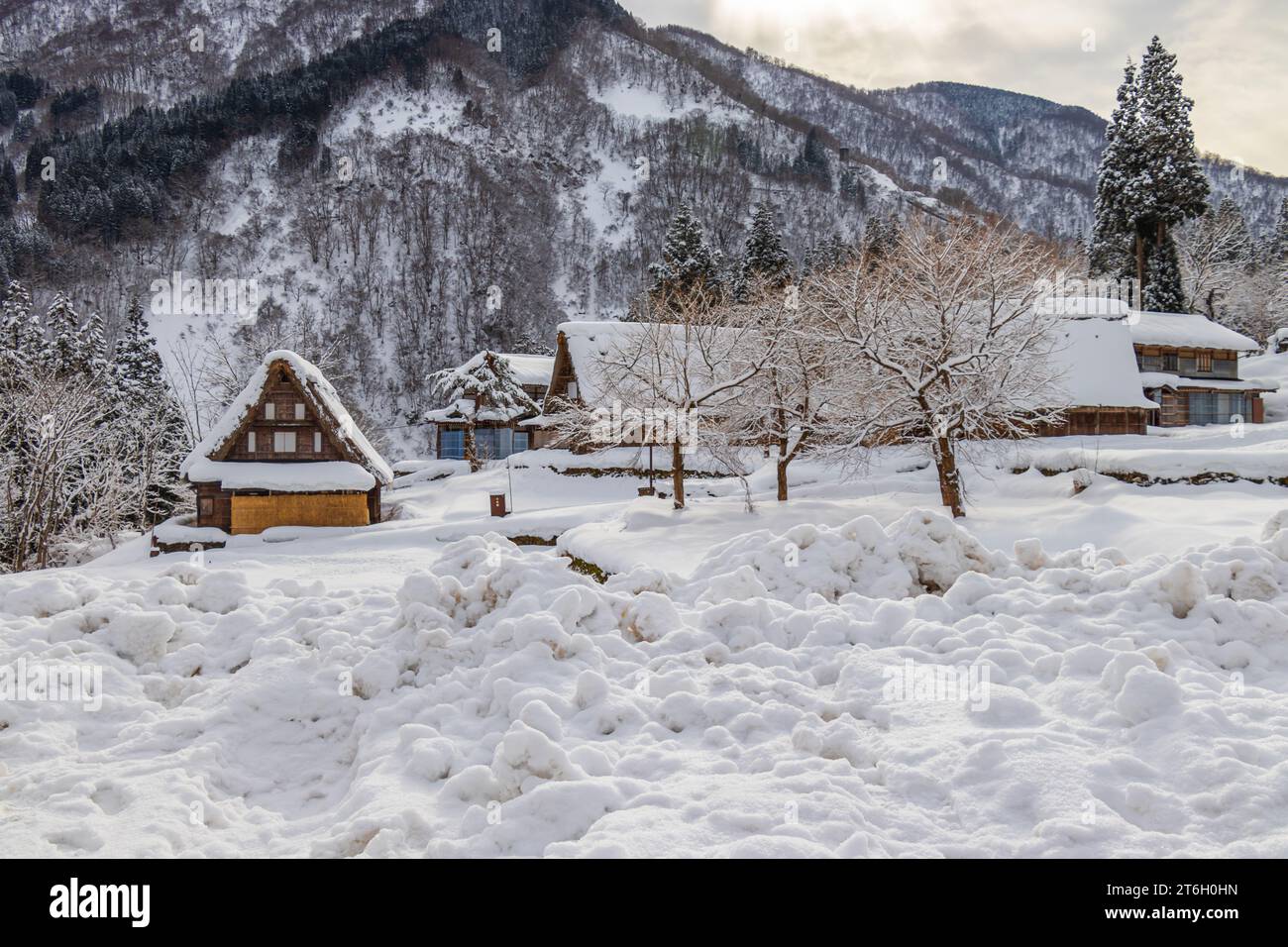 The snowy winter at Shirakawago, Prefecture Gifu, Japan, a UNESCO World ...