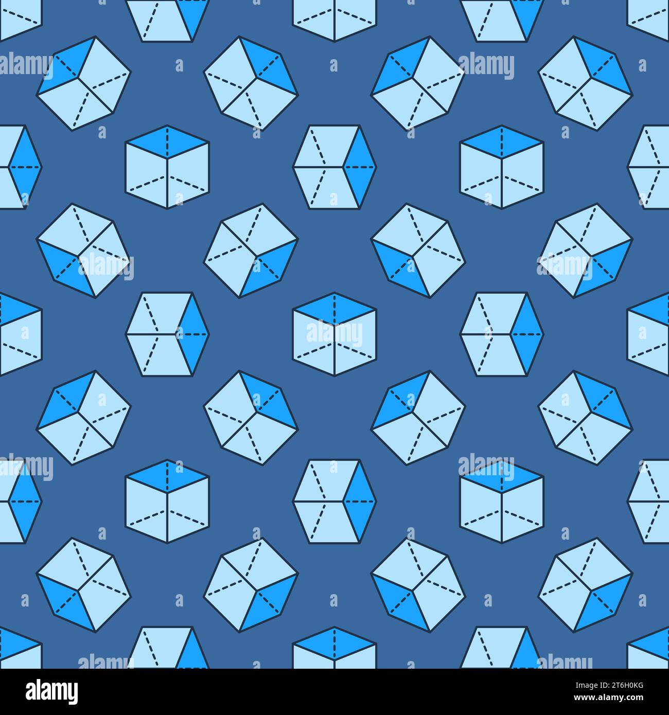 Mathematics Cube vector concept colored seamless pattern Stock Vector ...