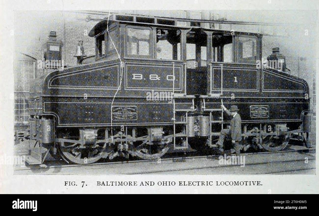 BALTIMORE AND OHIO ELECTRIC LOCOMOTIVE. from the Article THE WONDERFUL ...