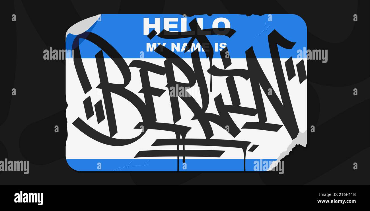 Abstract Flat Graffiti Style Sticker With Some Street Art Lettering ...
