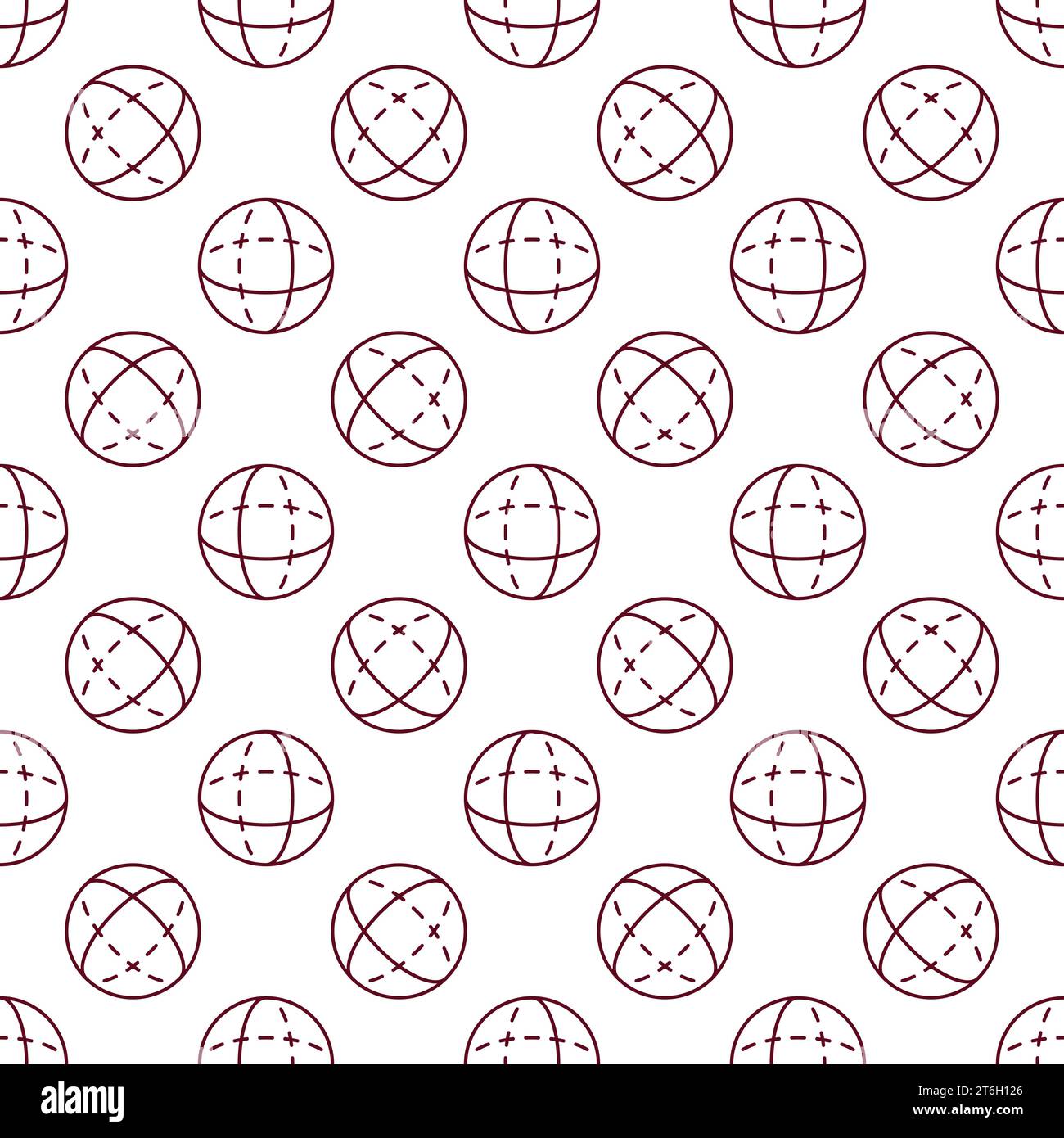 Geometry vector thin line seamless pattern - Sphere concept background Stock Vector Image & Art ...