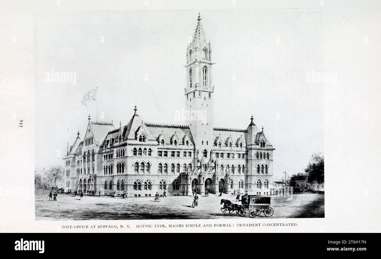 Post Office At Buffalo NY Gothic Type from the Article THE ARCHITECTURE ...