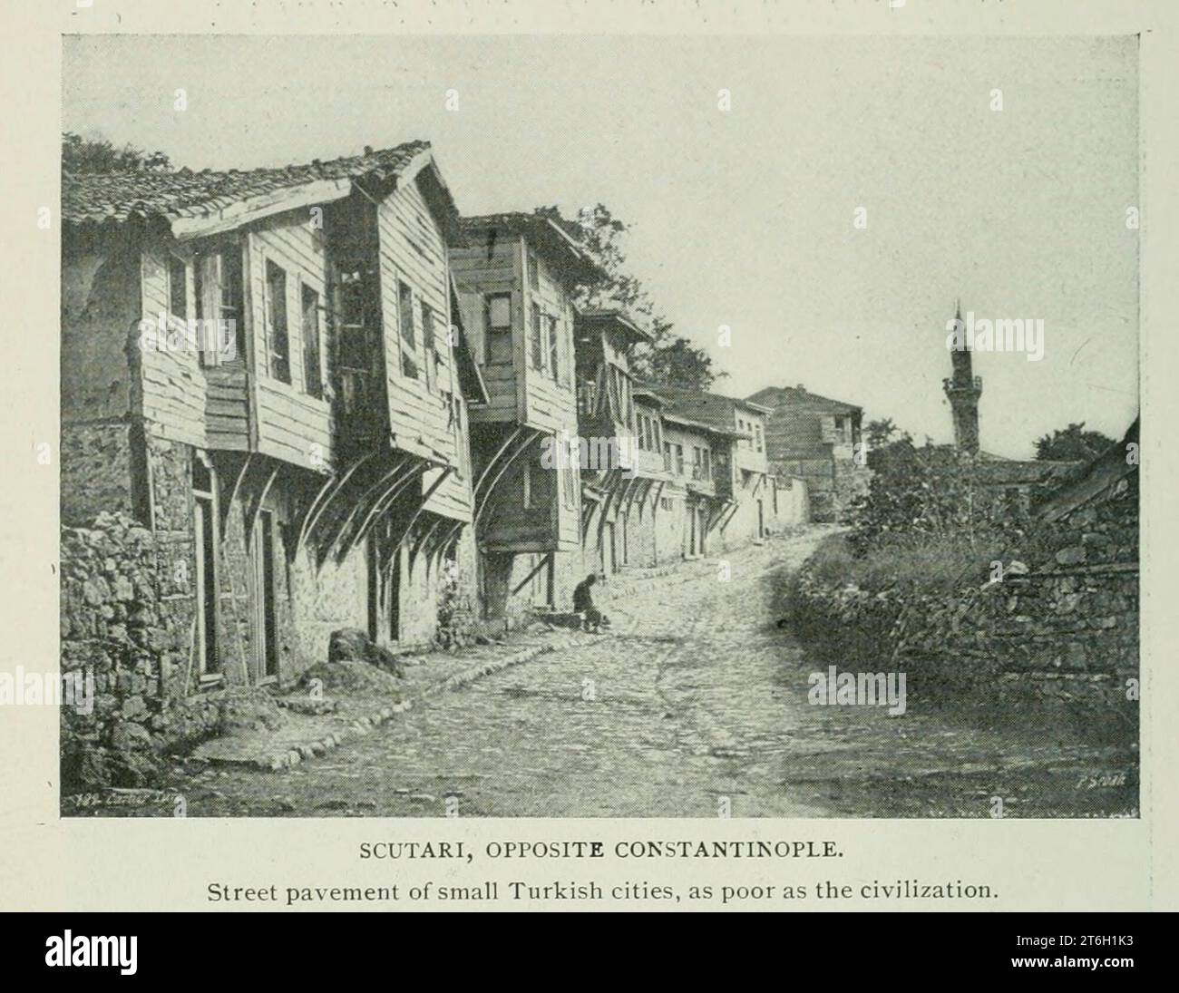 SCUTARI, OPPOSITE CONSTANTINOPLE, Turkey. Street pavement of small ...