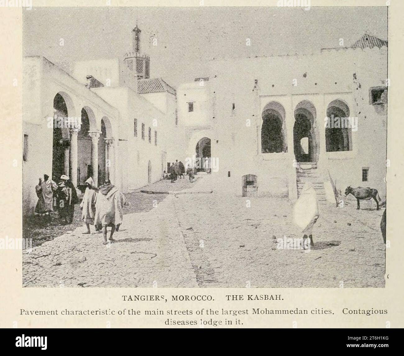 TANGIERS, MOROCCO, THE KASBAH, Pavement characteristic of the main ...