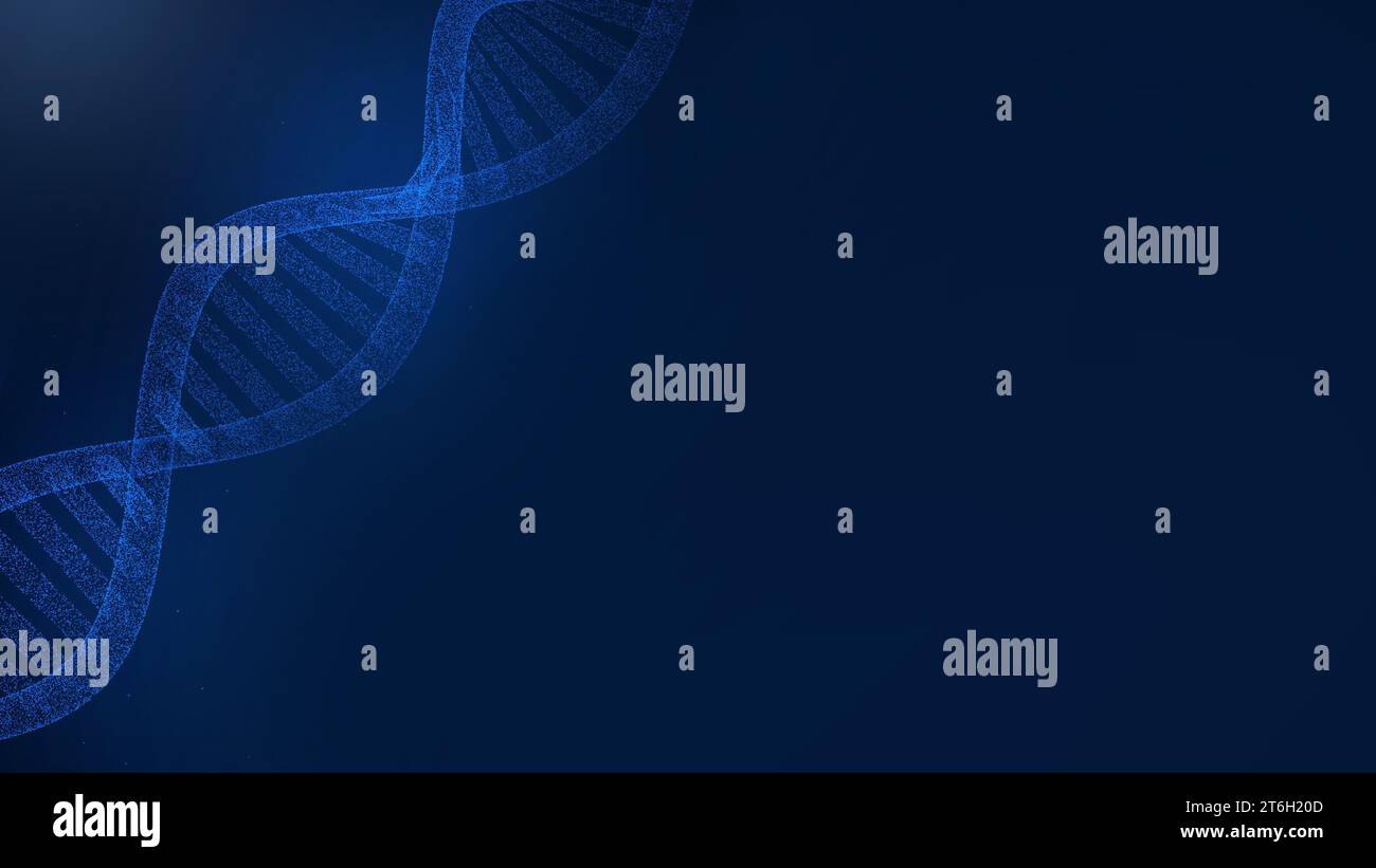 Dna Structure Molecule On Blue Background Human Genome Medical Research Genetic Engineering