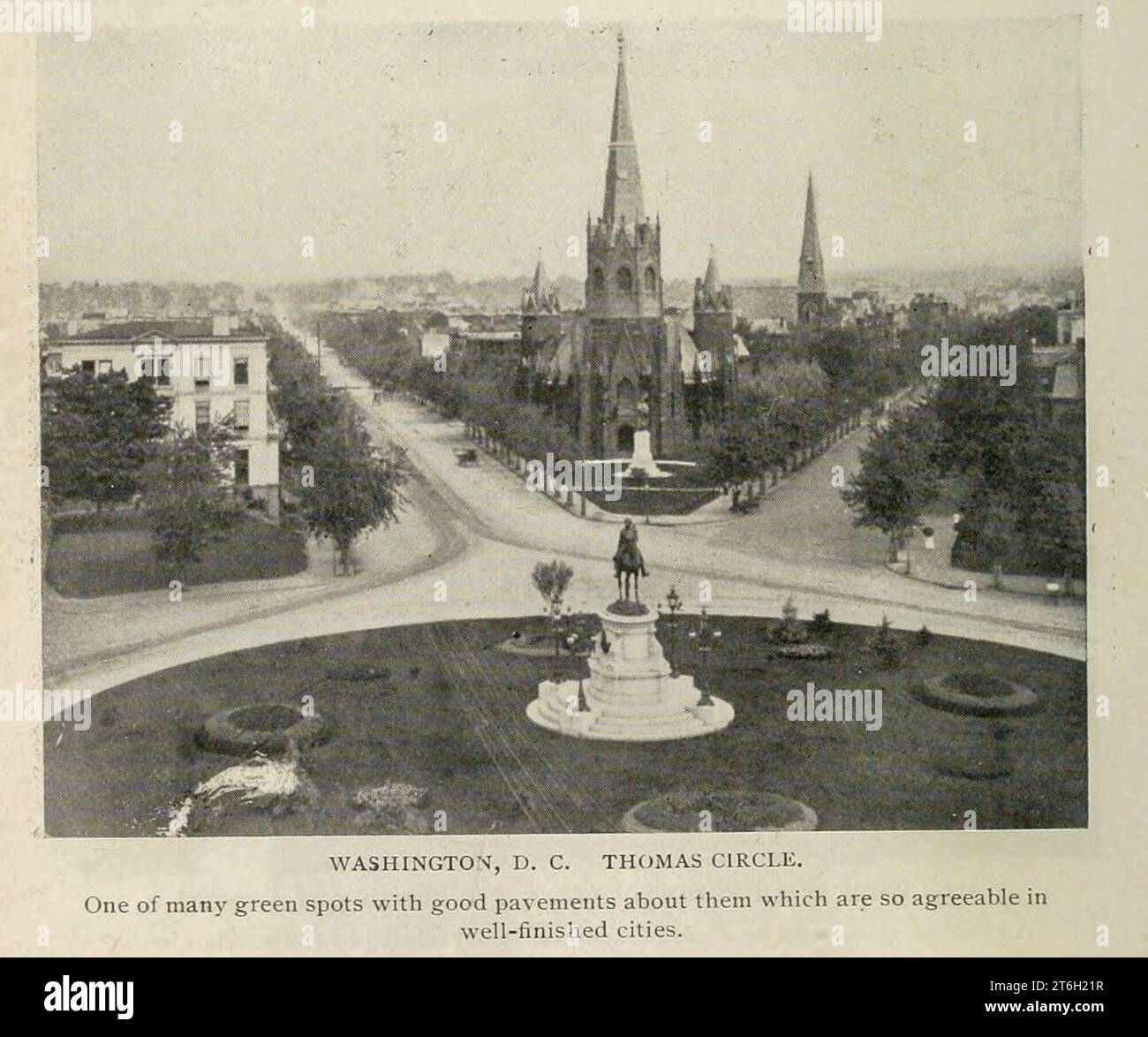 WASHINGTON, D. C. THOMAS CIRCLE. One of many green spots with good ...