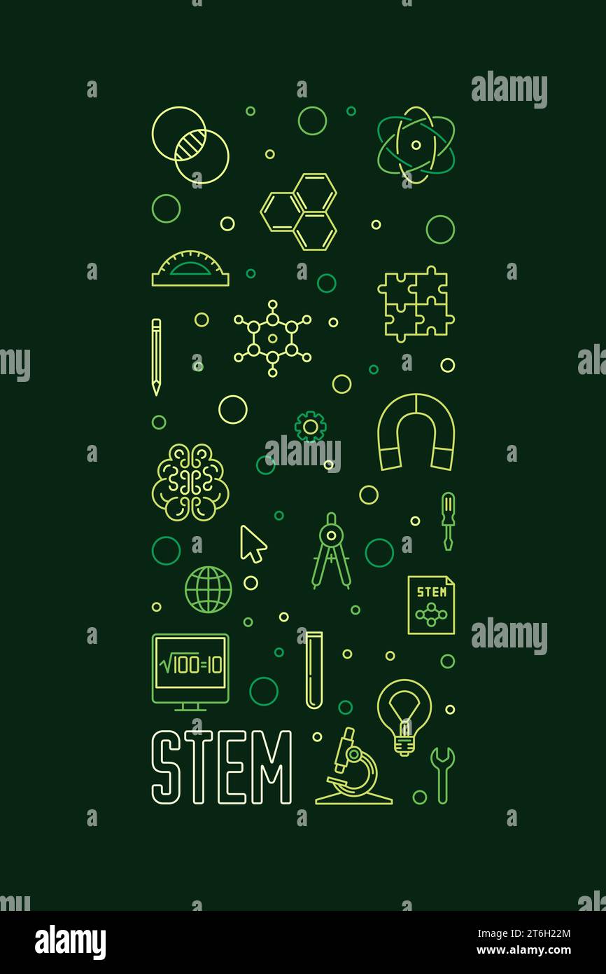Science, Technology, Engineering and Mathematics illustration. STEM ...