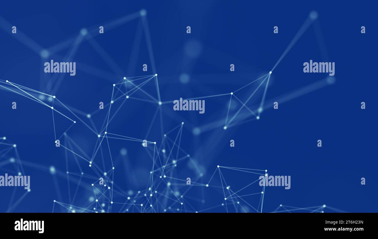 Global network connection. Abstract geometric background with dots and connecting lines. Light ...