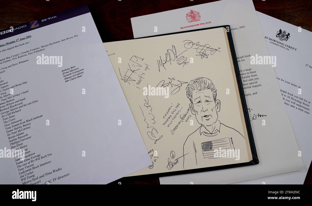 A view of the signature and drawing of Brian Wilson featuring in an ...