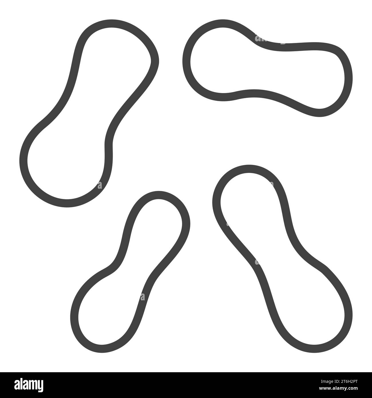 Microbes vector concept simple outline icon or symbol Stock Vector ...