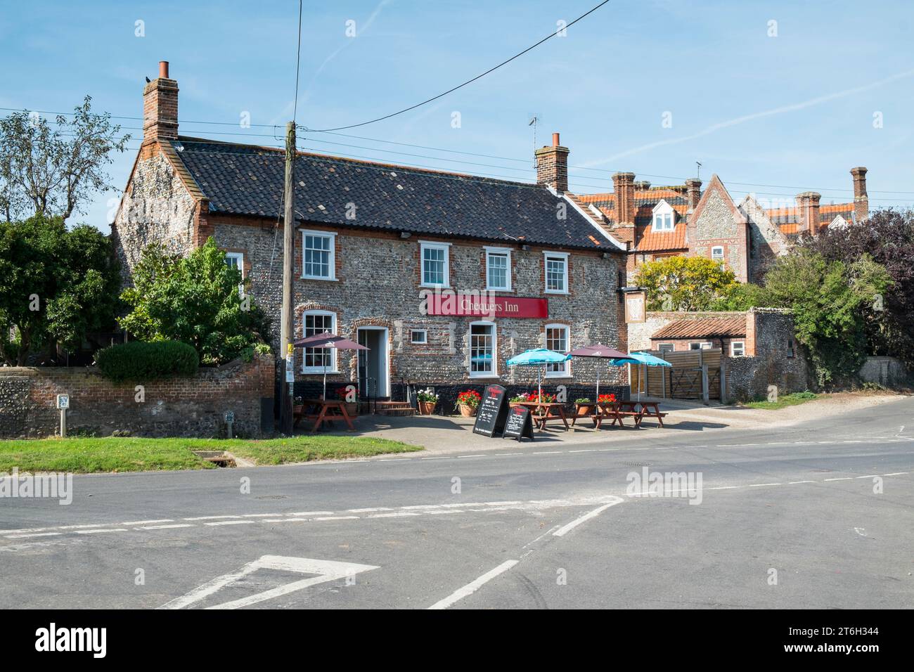The Chequers Pub, Binham Stock Photo - Alamy