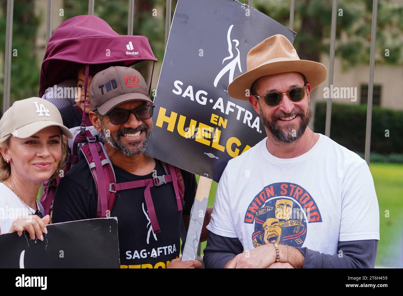 Celebrities at the SAG-AFTRA picket line in Los Angeles, California ...